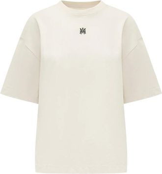 Amiri Femme, Tops, Beige, Taille: 38 FR MA Drop Shoulder Tee