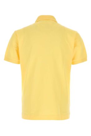 Lacoste Mens Yellow Piquet Polo Shirt Yelow Exterior: Cotton T-shirts And Polos