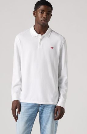 Levi's Long Sleeve Housemark Polo Shirt - Homme - Blanc / Bright White - XL