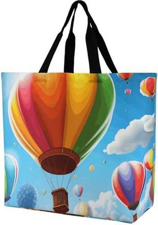 Generic Motif De Montgolfi&egrave;re Sac A Main Femmes Imperm&eacute;able Sacs De Courses Pliable Sac Fourre Tout Pour Voyage Travail Universit&eacute;