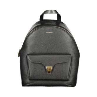Coccinelle Schwarzer Leder Damenrucksack Beat Generation - - Bags - Damen - Schwarzk - ONE SIZE