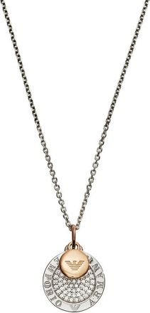 Emporio Armani Halskette Für Frauen, Länge: 450mm +/- 5mm / Größe Anhänger: 15mm X 15mm X 2mm Multi Sterling Silber Halskette, EG3374040