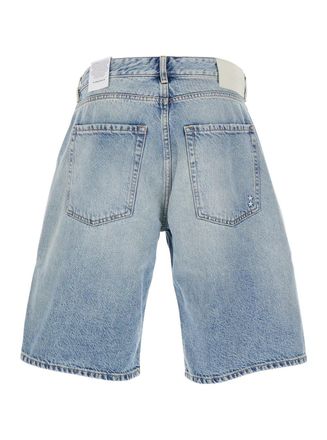 Icon Denim Los Angeles Mens Light Blue Five-Pocket Bermuda Shorts Cotton