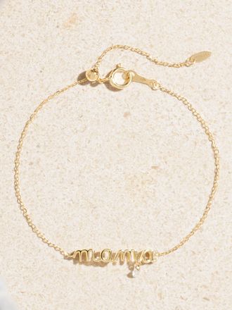 Pers&eacute;e Mama Armband Aus 18 Karat Gold Mit Diamant