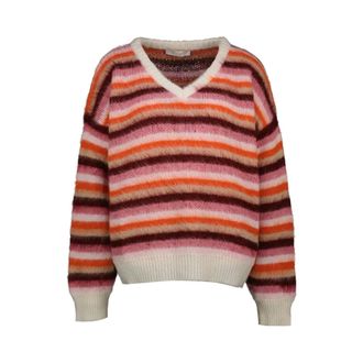 Amélie & Amélie Femme, Pulls, Multicolore, Taille: ONE Size Pull en Tricot Offwhite