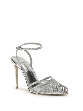 Le Silla Womens Embrace Divina Sandals Argento Calf Leather Bos Taurus