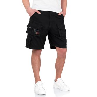 Surplus Herren Cargo Trooper Shorts, schwarz, 4XL