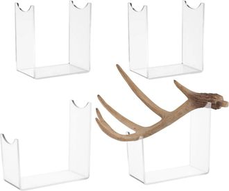 Generic Gest&auml;ngerst&auml;nder - St&auml;nder f&uuml;r Geweih, Acryl, Halterung f&uuml;r Totenkopf, 4-teiliges ohne Bohren, Stangen aus ALC