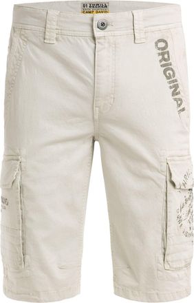 Camp David Cargo Shorts mit Prints im Used Look
