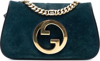 Gucci Hobo Bags - Small Suede Blondie Chain Satchel - Gr. unisize - in Blau - für Damen