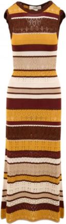 Akep Femme, Robes, Multicolore, Taille: 36 FR Vestido Punto Tierra
