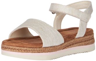 Toms Damen Keilsandalen Komfortabel & Stilvoll mit OrthoLite Einlegesohle und Verstellbarem Kn&ouml;chelriemen - Nachhaltige D&auml;mpfung und Leichte Optik
