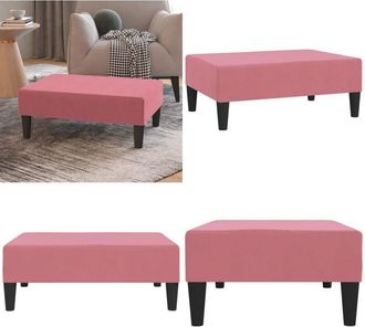 vidaXL Fußhocker Rosa 78x56x32 cm Samt - Fußhocker - Rosa - Samt - Beistelltisch - Lounge Möbel - Home & Living