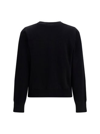 Ganni Womens Banana-Print Sweater Black Cotton