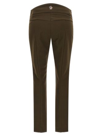 Moncler 4-Way Stretch Technical Twill Trousers - Olive Green