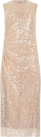 Veronica Beard Femme, Robes, Beige, Taille: 42 FR Kimberly Sequin Midi Dress
