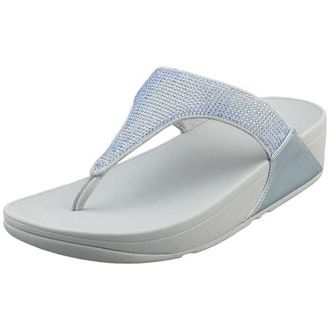 FitFlop Womens Lulu Crystal Embellished Toe-Post Sandals, bleu, 43 EU