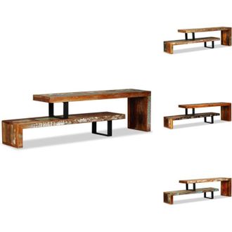 vidaXL Vidaxl - TV-Schrank Altholz Massiv - Holz tv Stand - Vintage tv Board - Holztv Schrank - Retro tv Tisch - Massivholzm&ouml;bel