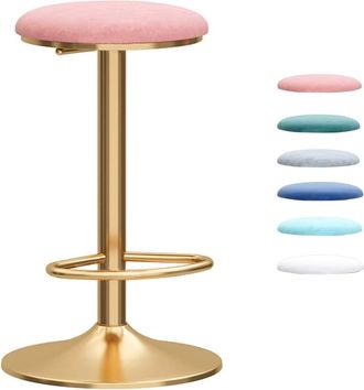 Generic Barhocker, 65-80 cm Sitzh&ouml;he, verstellbar, nordischer Drehhocker mit Fu&szlig;st&uuml;tze und Gestell