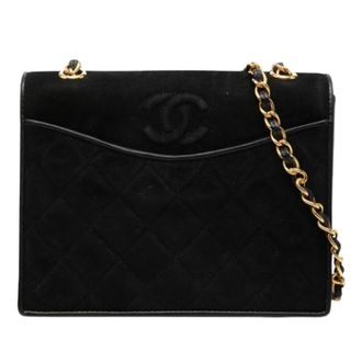 Chanel Pre-owned Gesteppte Wildleder Umh&auml;ngetasche - - Pre-owned - Damen - Schwarzk - ONE SIZE