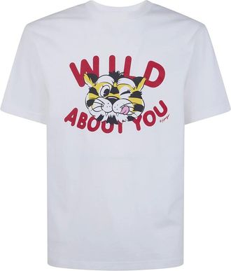 Kenzo Homme, Tops, Blanc, Taille: L T-shirt Wild Tiger