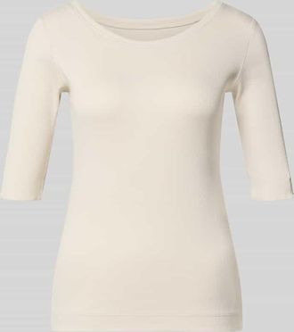 Marc Cain T-Shirt in Ripp-Optik mit Rundhalsausschnitt