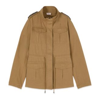 Oltre Femme, Vestes, Brun, Taille: 48 FR Safari Jacket