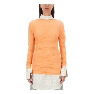 Dries Van Noten Long Sleeve Top - - Tops - Damen - Orange - M