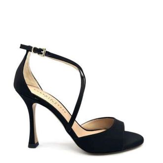 Roberto Festa Milano Schwarze Satin Sandale mit 9 cm Absatz - - Shoes - Damen - Schwarzk - 39 EU