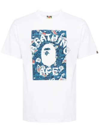 A Bathing Ape t-shirt Japanese à imprimé camouflage - Blanc
