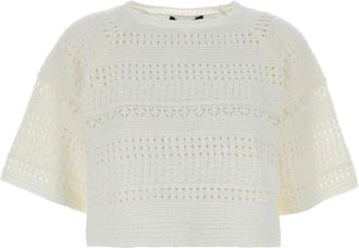 Max Mara Femme, Pulls, Blanc, Taille: 40 FR Orche Top