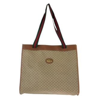 Gucci Pre-owned Sac fourre-tout 2-en-1 en toile GG Supreme et cuir - Femme - Pre-owned - Brun - Taille: ONE Size
