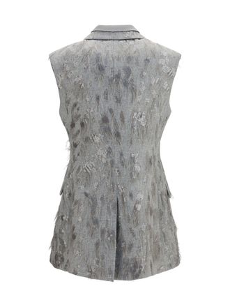 Brunello Cucinelli Dazzling Lynx Embroidery Vest