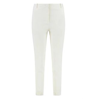 Pinko Gerade Leinenhose mit Taschen - - Trousers - Damen - Wei&szlig; - M