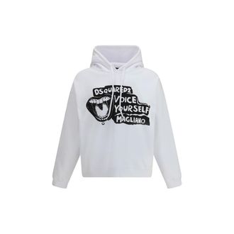 Dsquared2 Dsquared&sup2; Wei&szlig;es Baumwoll-Sweatshirt