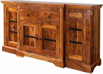 Massivmoebel24 Sideboard Akazie 160x45x85 honig lackiert oxford 0902