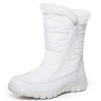 Polar Damen Winterstiefel - Mit Doppeltem Rei&szlig;verschluss & Einstiegshilfe - Wasserdichtes Nylon - Dick Gefuttert mit Kunstfell - Memory Foam - Fur Regen & S