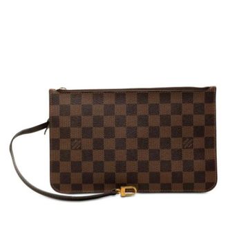 Louis Vuitton Pre-owned Damier Canvas Pouch - Femme - Pre-owned - Brun - Taille: ONE Size