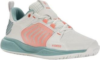 K-Swiss Performance Femme ULTRASHOT Team Chaussure de Tennis, Blanc de Blanc/Nile Blue/Desert Flower, 38 EU