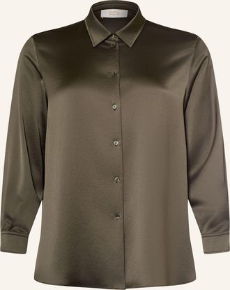 Marina Rinaldi Marina Rinaldi Hemdbluse Mrsadepto Aus Satin Mit Schmucksteinen gruen