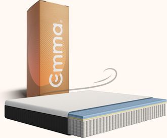 Emma Original Pro+ Matratze 140x200 cm - 27 cm Hybridmatratze mit 7-Zonen-Taschenfederkern, ThermoSync K&uuml;hltechnologie & allergenreduzierendem Purotex Bezu