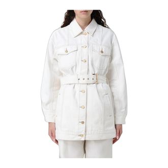 A|X Armani Exchange Jeansjacke mit G&uuml;rtel - - Jackets - Damen - Wei&szlig; - S