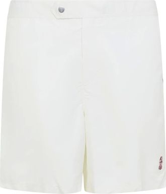 Brunello Cucinelli Homme, Shorts, Blanc, Taille: XL Short de bain brod&eacute; boutonn&eacute;