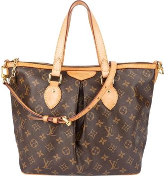 Louis Vuitton Crossbody Bags - Louis Vuitton Canvas Monogram Palermo PM Handbag - Gr. unisize - in Braun - f&uuml;r Damen