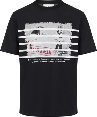 Iceberg Homme, Tops, Noir, Taille: S T-shirt en jersey de coton coupe standard avec imprim&eacute; Looney Tunes