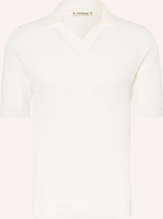 Fioroni Cashmere Fioroni Strick-Poloshirt weiss