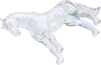 Pretyzoom Kristall Pferdestatue Stehende Figur Dekorative Tier Statue Vintage Pferde Ornament F&uuml;r Wohnzimmer B&uuml;ro Heimdekoration