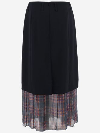 Dries Van Noten Womens Skirt Navy Polyester