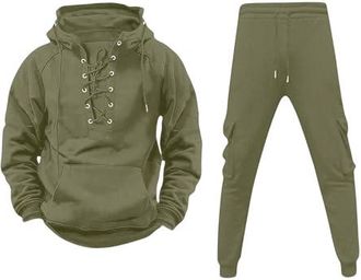 Generic Surv&ecirc;tement pour homme &agrave; nouer - Couleur unie - Sweat &agrave; capuche - Ensembles de jogging - Entra&icirc;nement - Jogging - Sport - D&eacute;contract&eacute; - Hauts et bas -