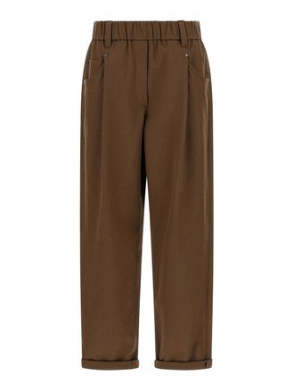 Brunello Cucinelli Shiny Bartack - Marron
